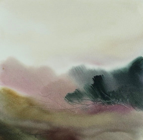 Early Morning Pink Frost - Abstract Landscape – Linda Kemp Fine Art